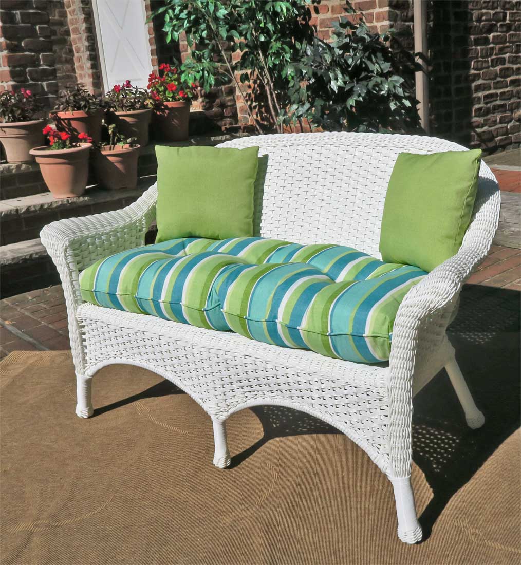 Veranda Resin Wicker Loveseat With Seat Cushion